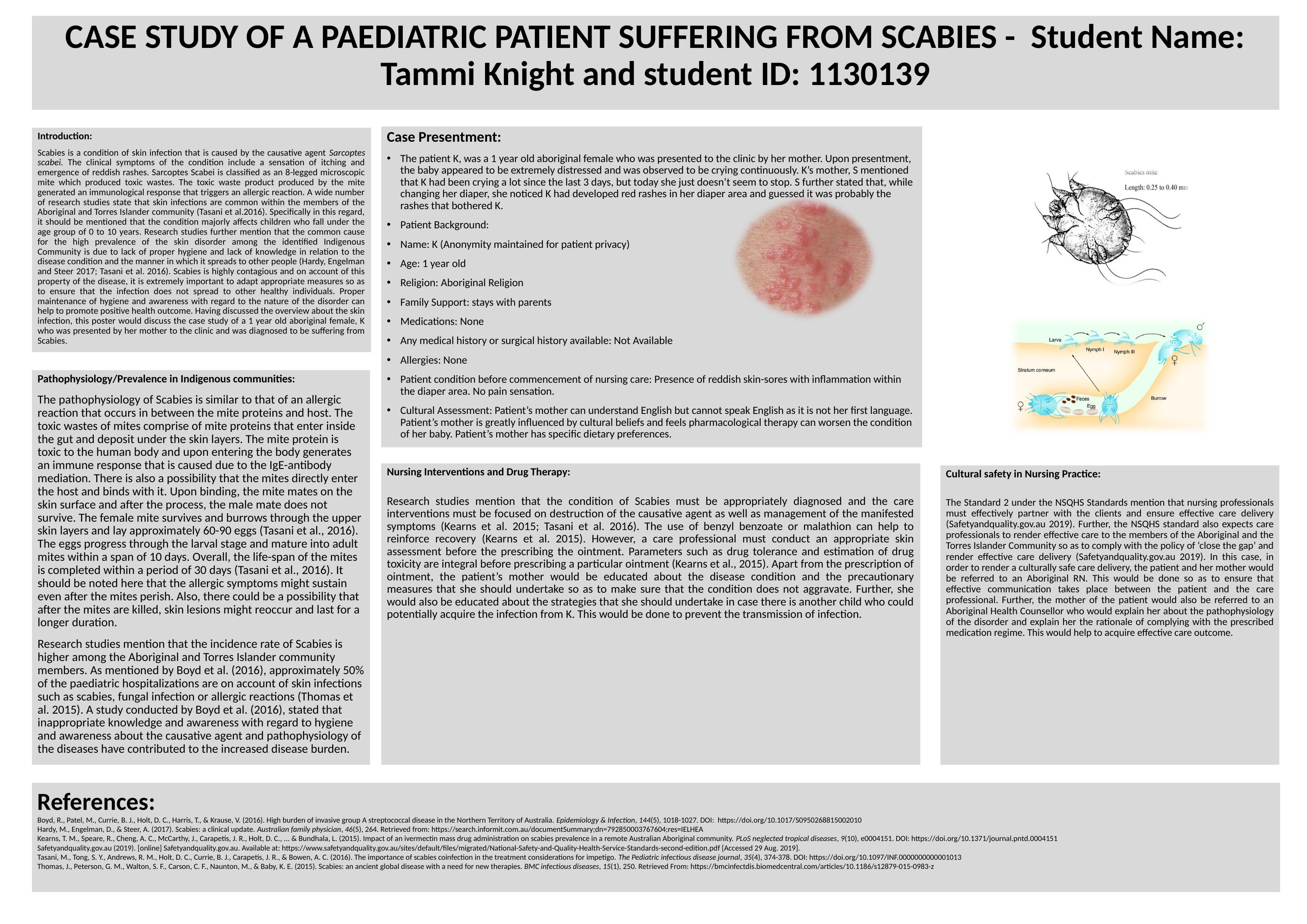 Case Study: Scabies in Aboriginal Child Patient Care
