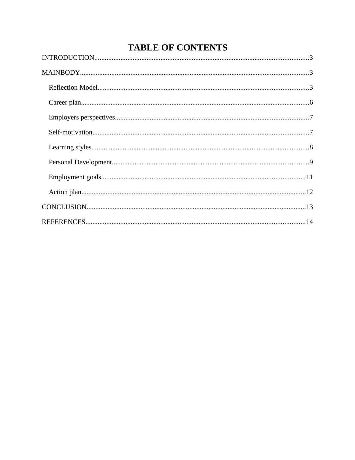 Personal Career Development: Skills, Goals, and Plan