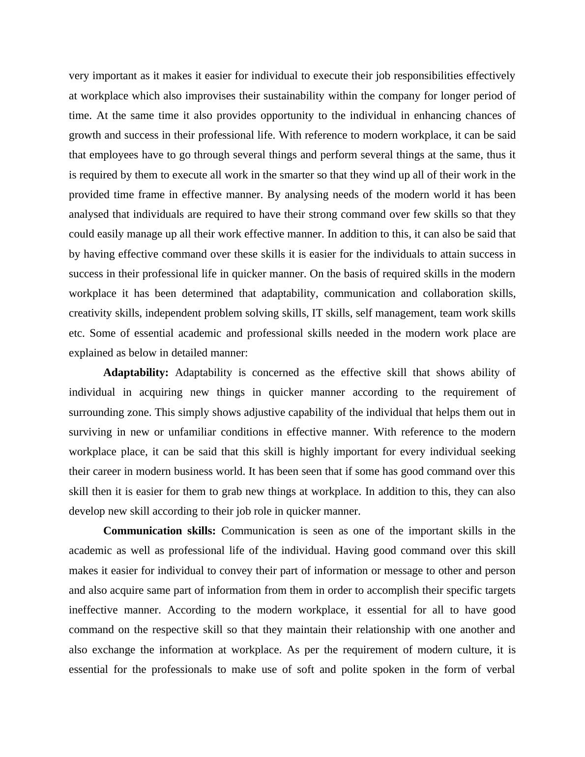 Identify academic and professional development needs that are essential ...