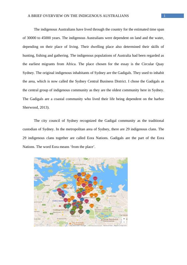 History Essay: Brief Overview of Indigenous Australians