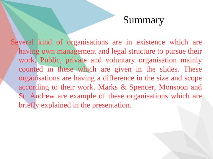 Types and Purpose of Organisation