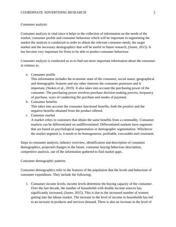 BSBADV503 Advertising Research: Consumer, Product Analysis