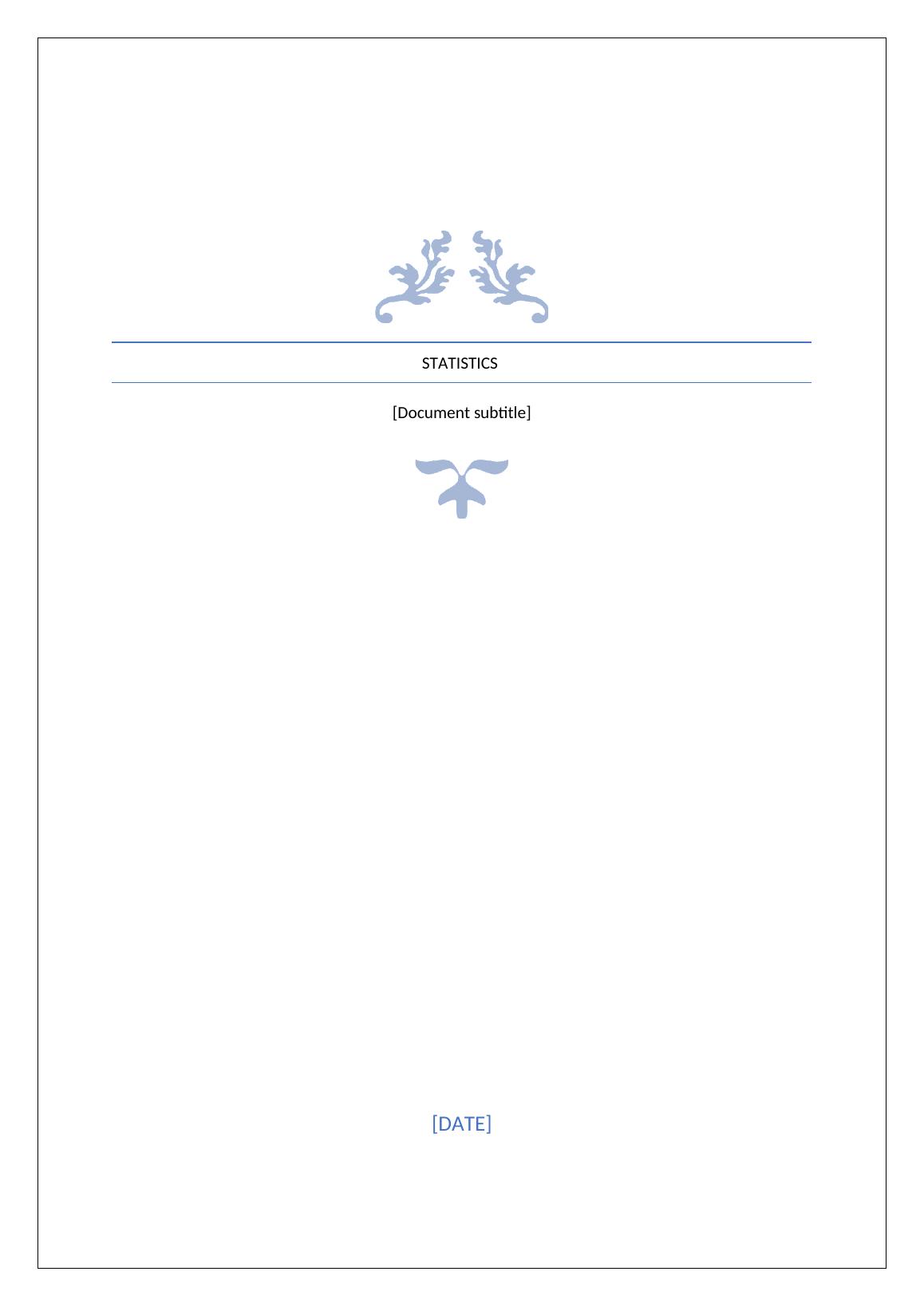 STATISTICS [Document subtitle].