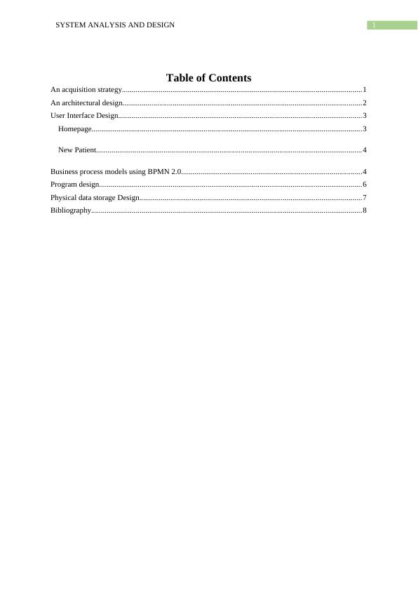 System Analysis And Design 