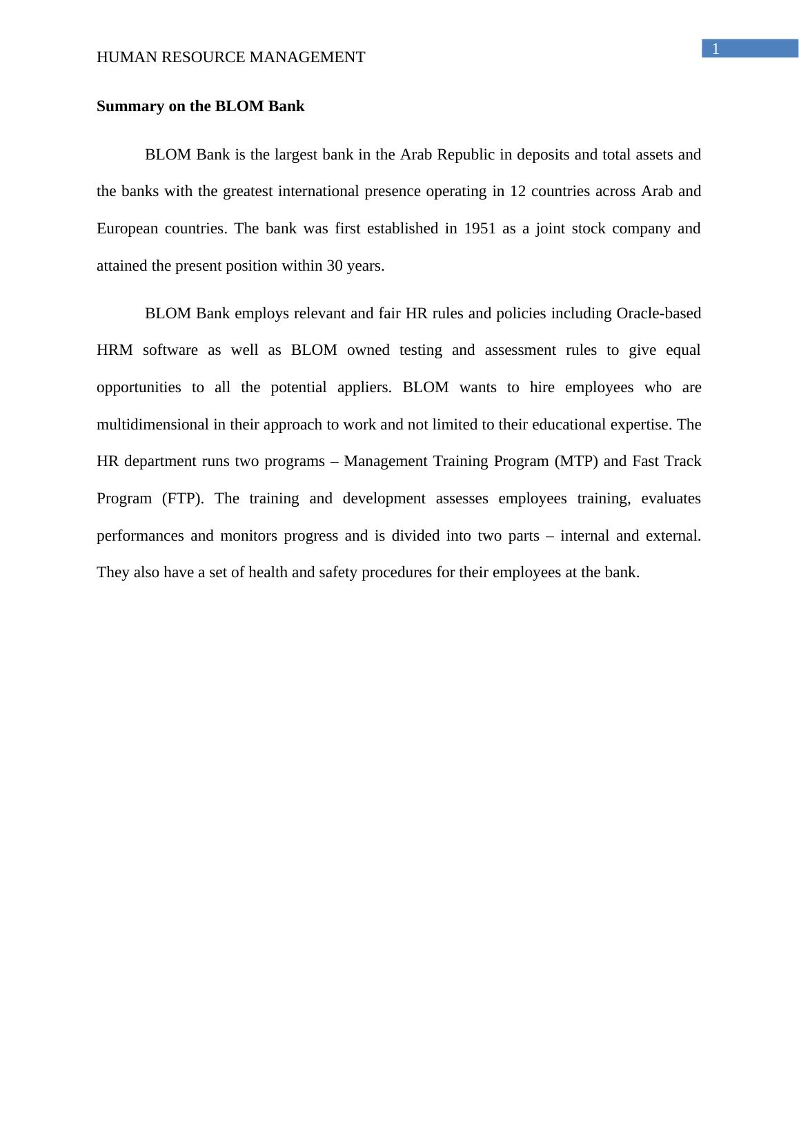 PDF Human Resource Management - Sample Assignment