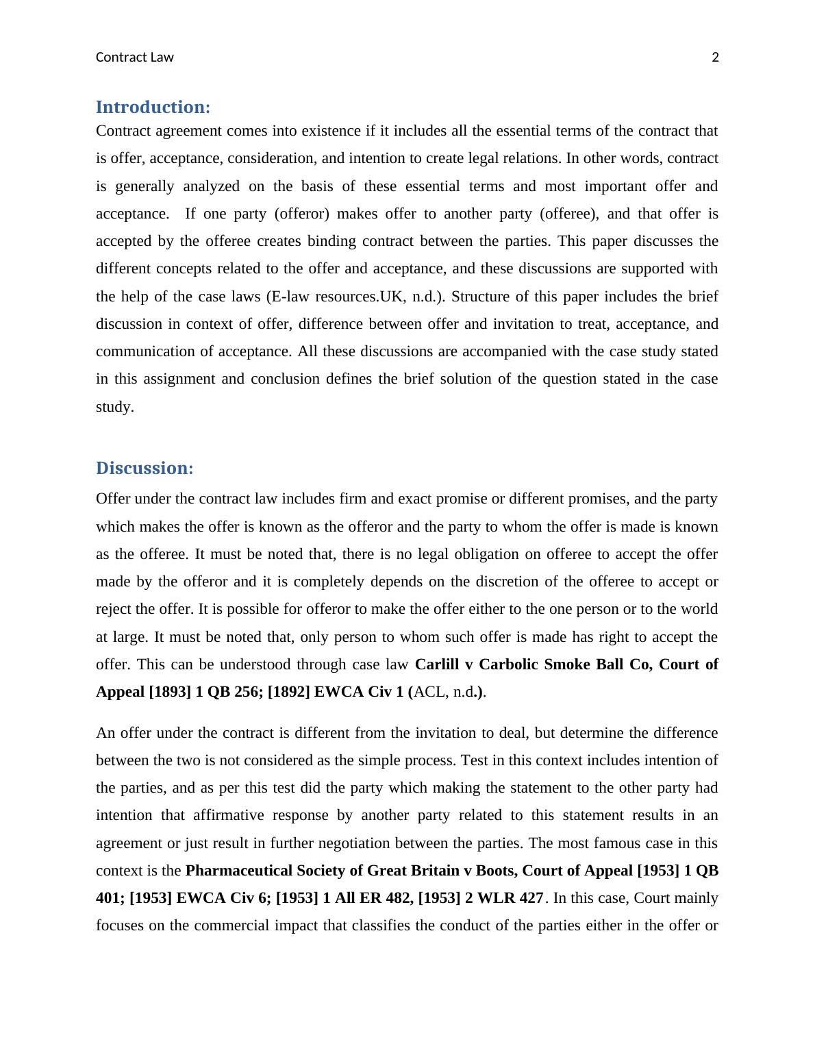 (Solved) Contract Law : Assignment