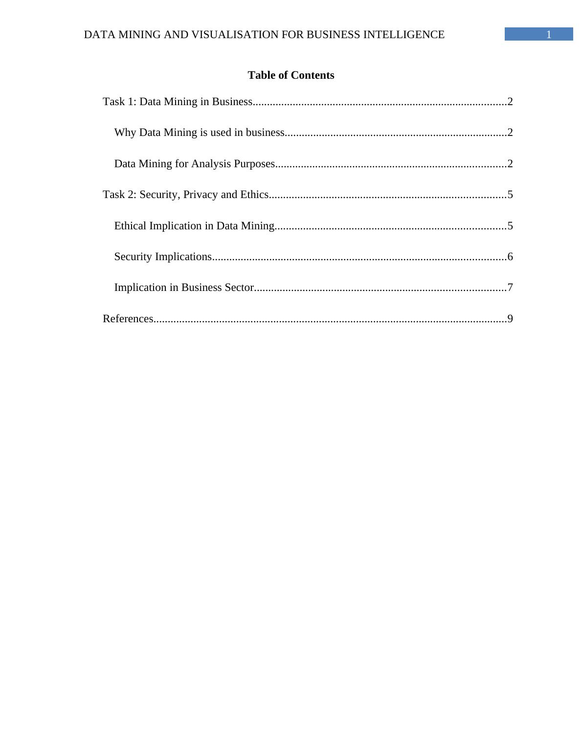 University Data Mining and Visualisation Report: ITC 516