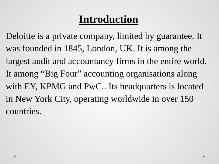 Kaplan MBA: Deloitte Competitive Advantage Analysis