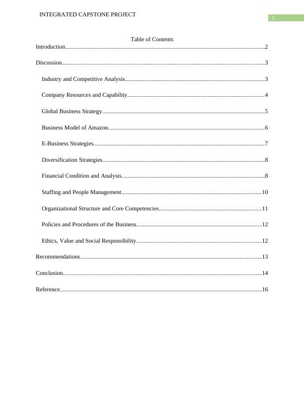 Integrated Capstone: Amazon Business Model Analysis