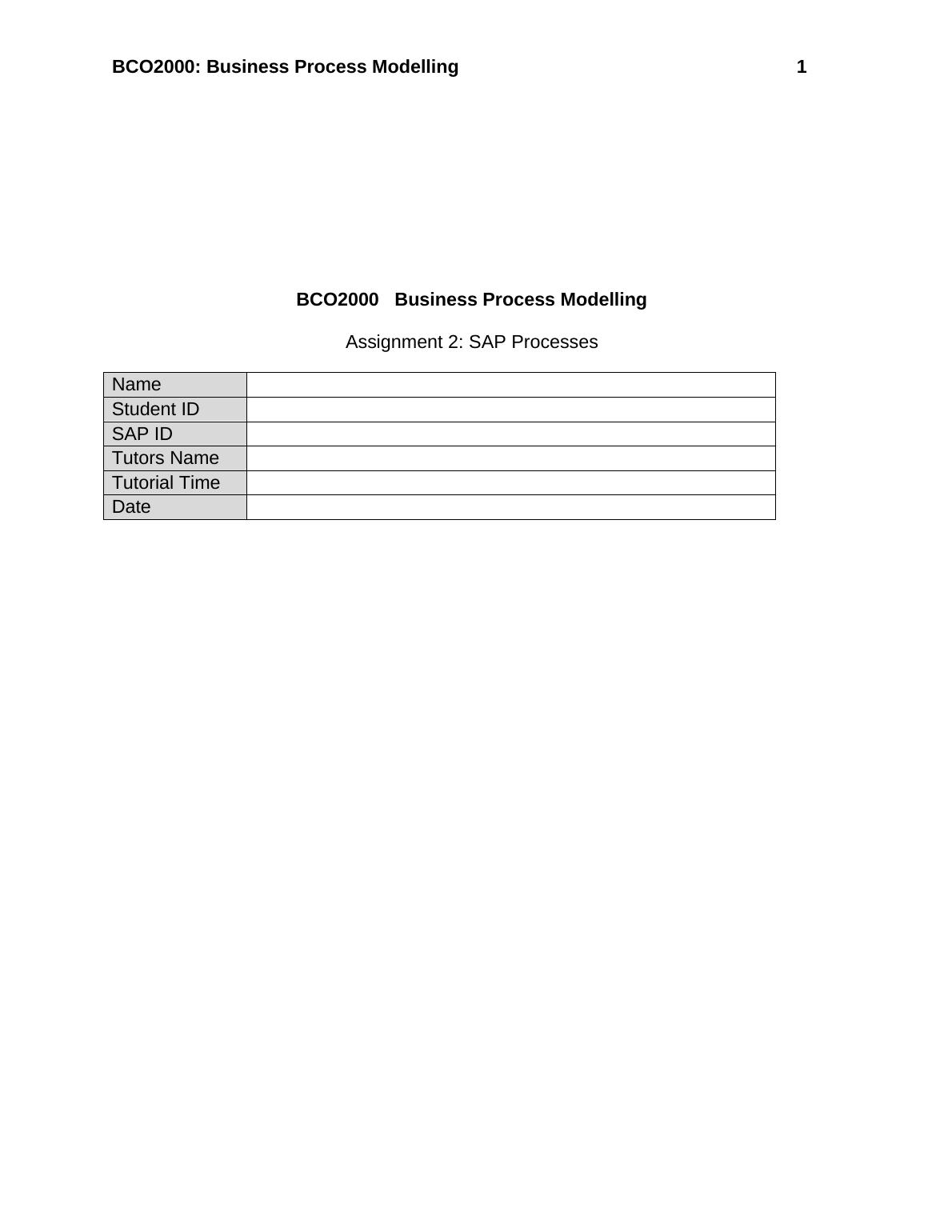 Business Process Modelling - An Overview
