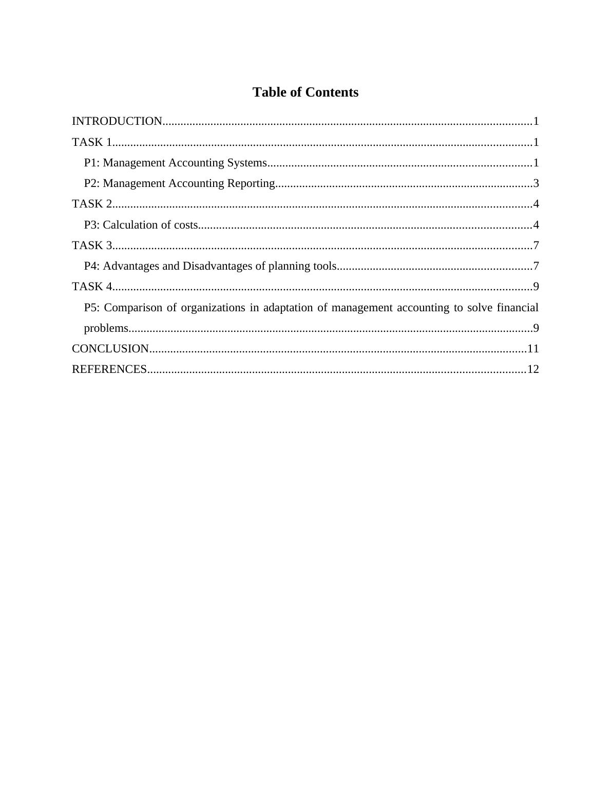 Management Accounting Systems And Methods In Reporting Desklib