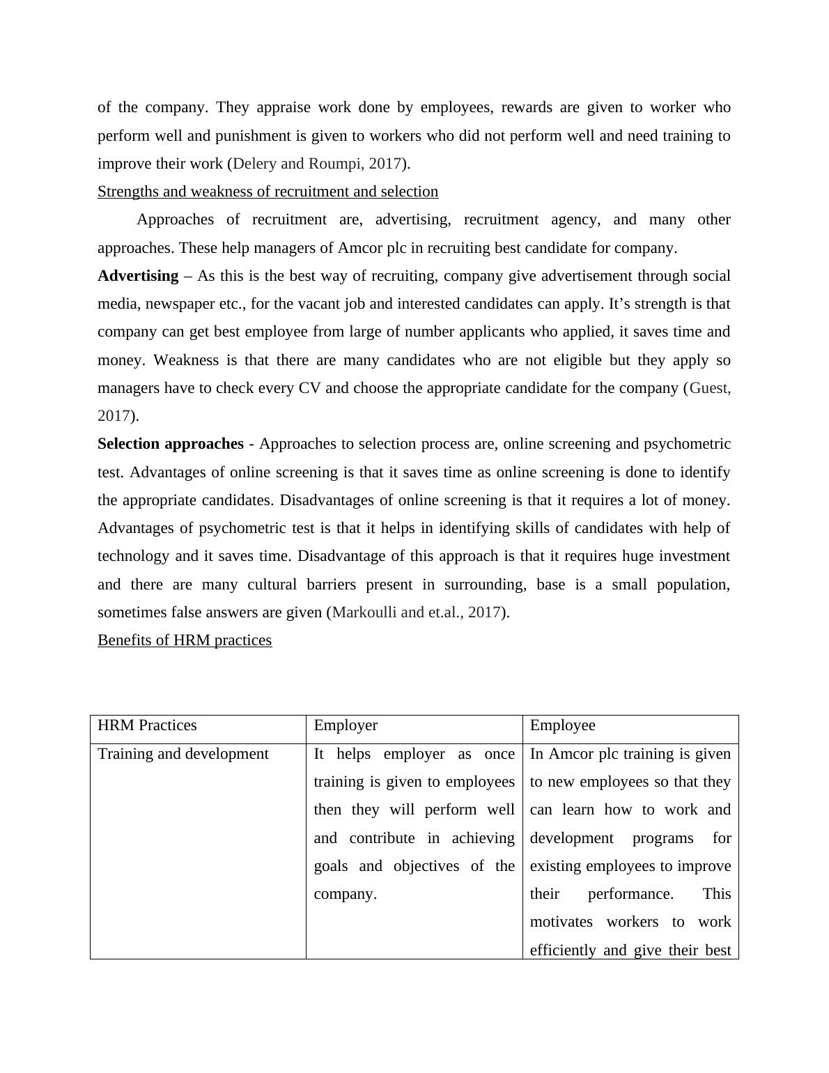 HR Case Study Review (Part 1) - The Job Application (Part 2) | Desklib