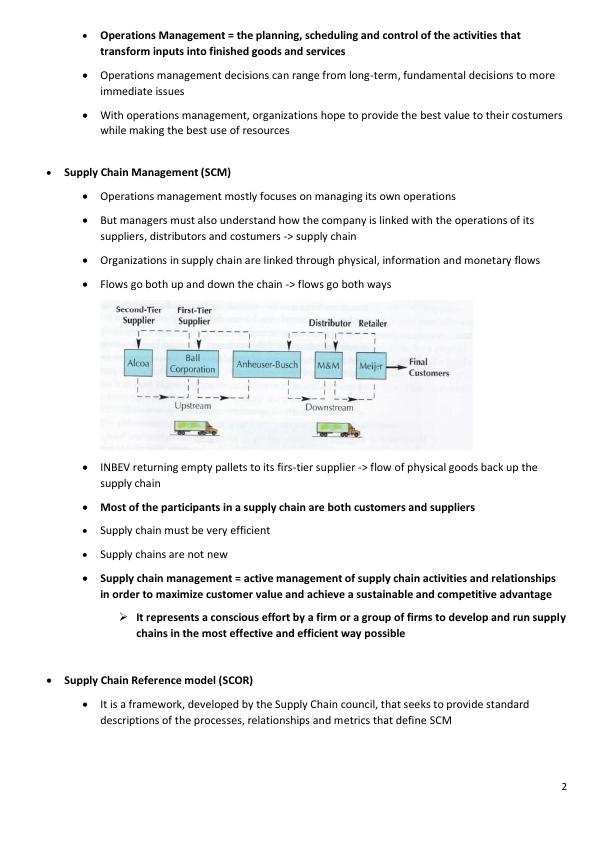 Key Concepts in Operations and Supply Chain Management