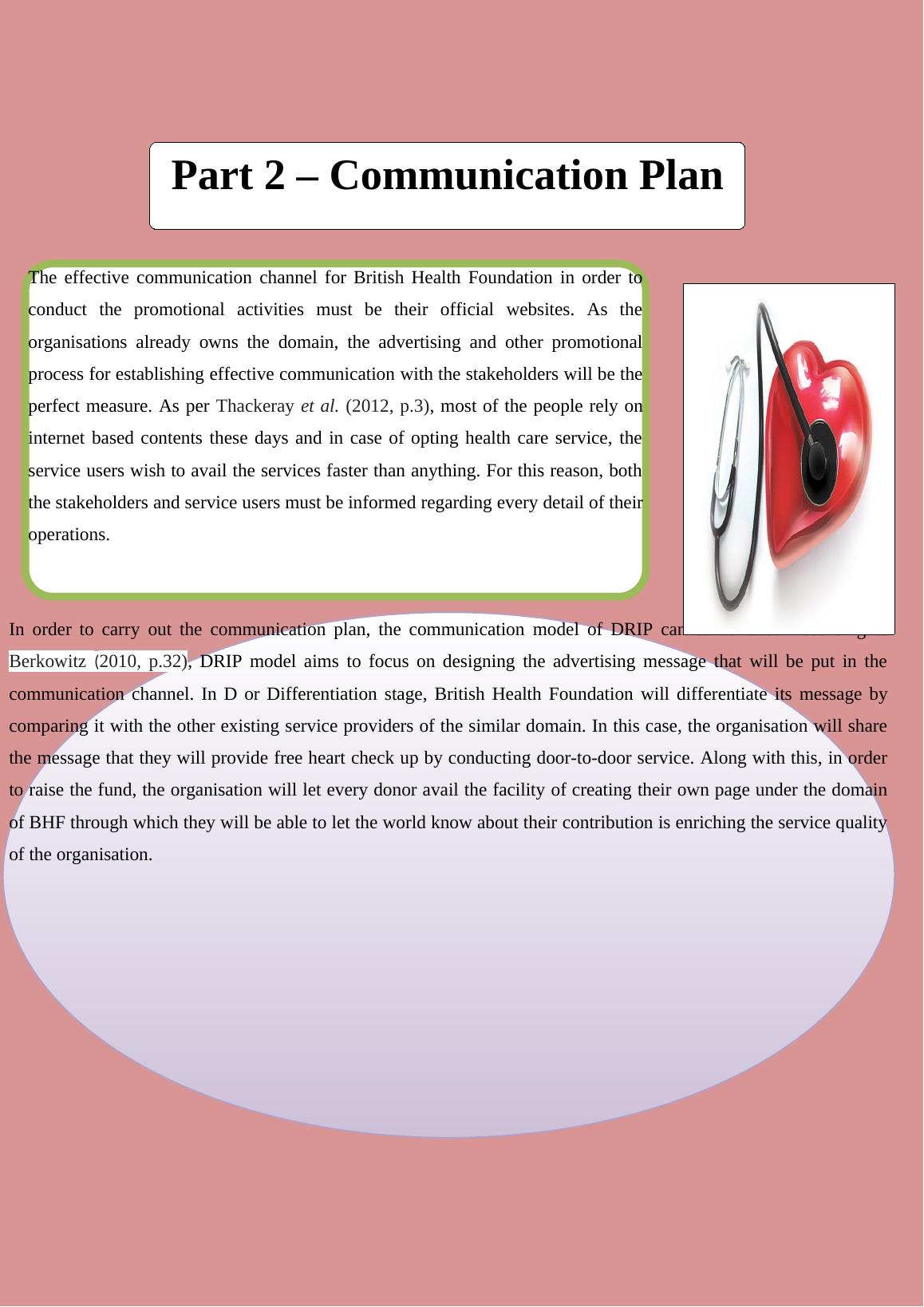 British Health Foundation Marketing Communication Plan