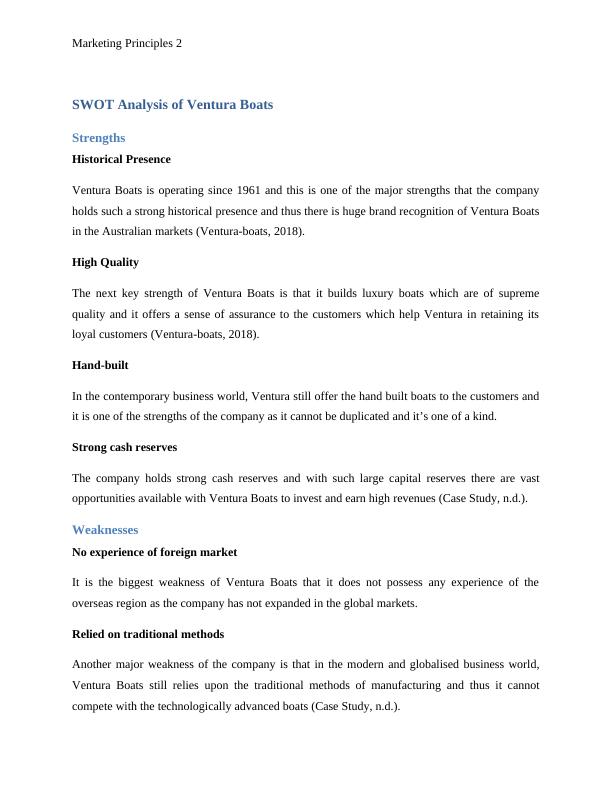 SWOT Analysis of Ventura Boats
