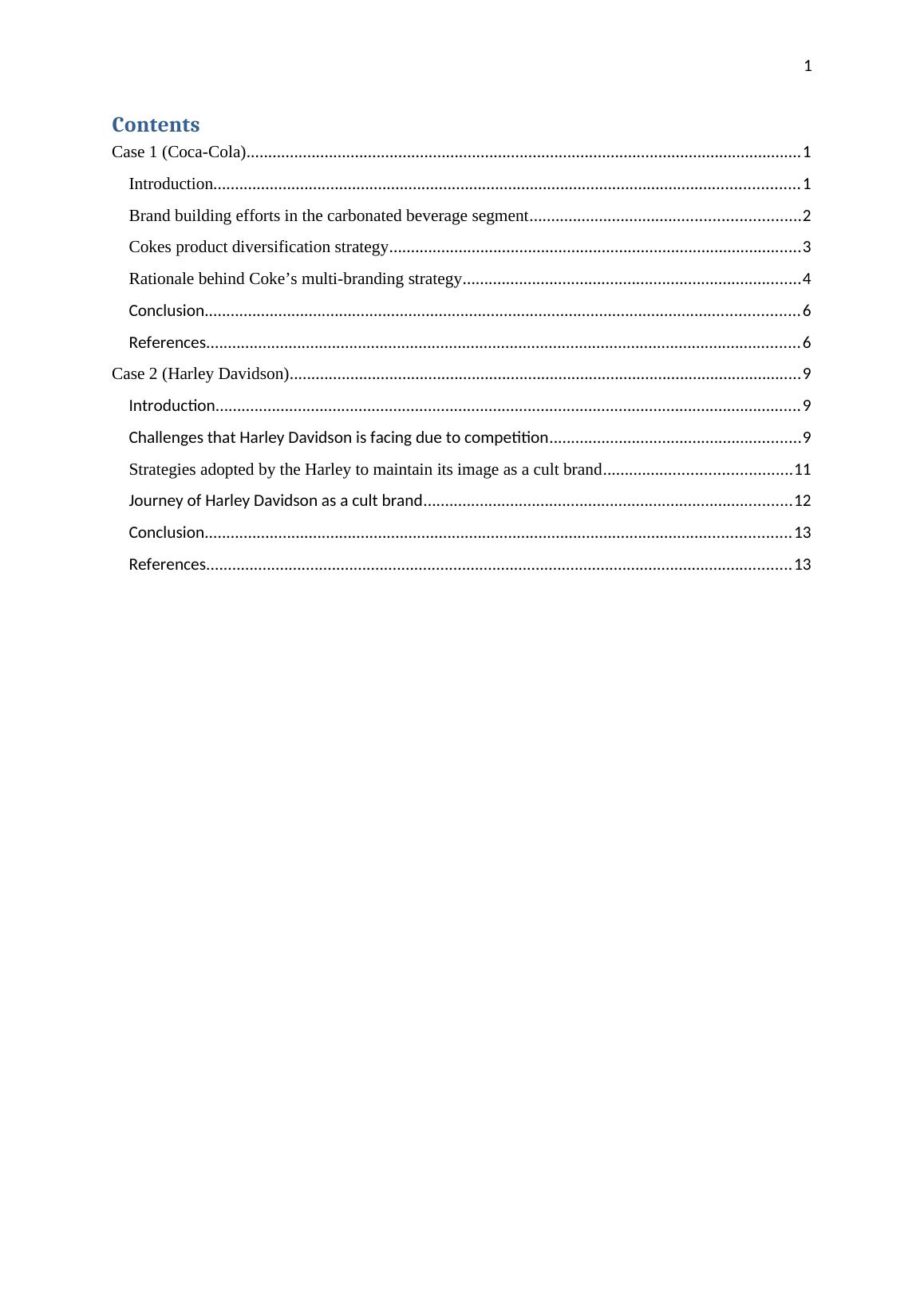 Brand Building and Product Diversification Strategy of Coca-Cola