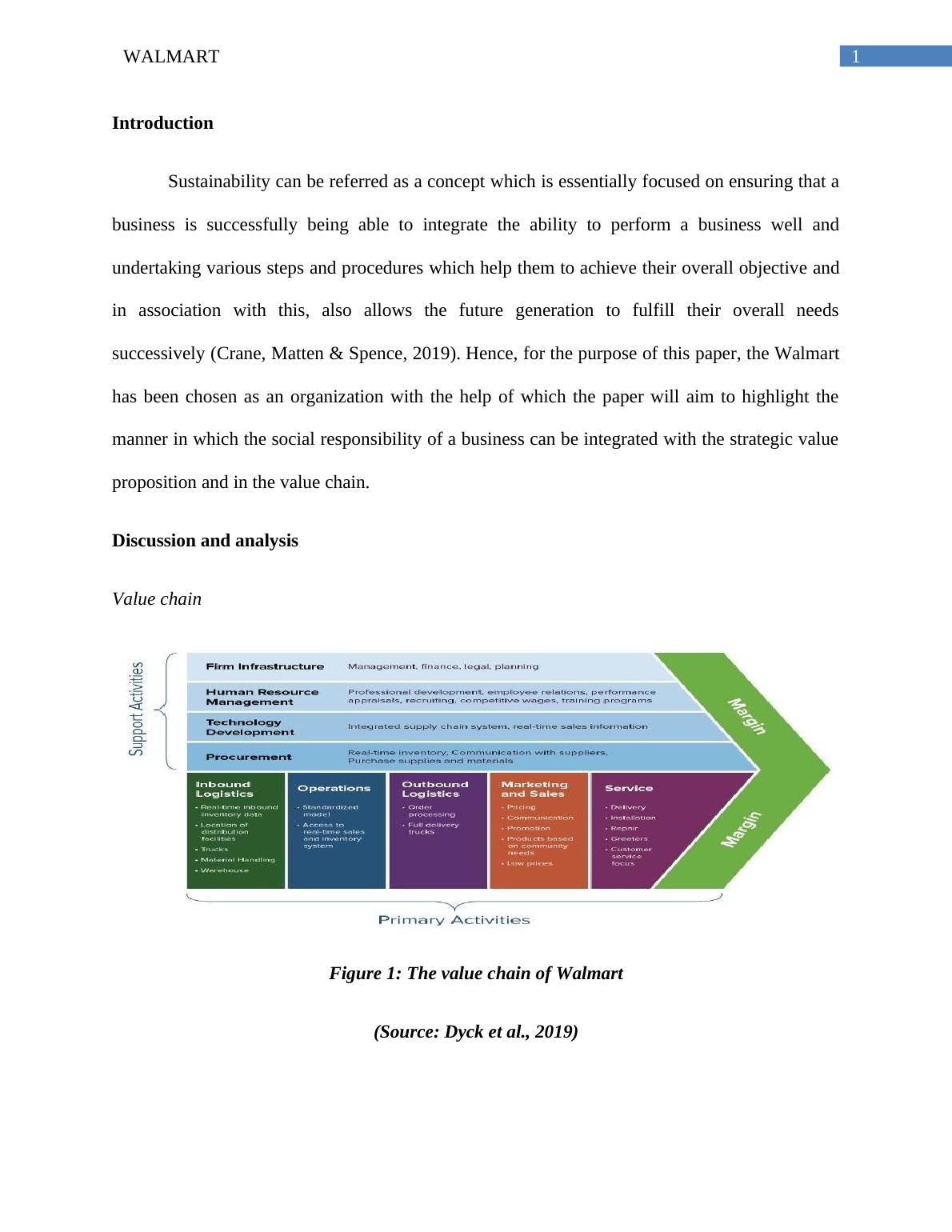 Walmart: Value Chain, CSR, and Sustainability Report