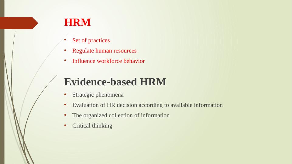 Evidence-Based HRM Report: Source Evaluation & Analysis