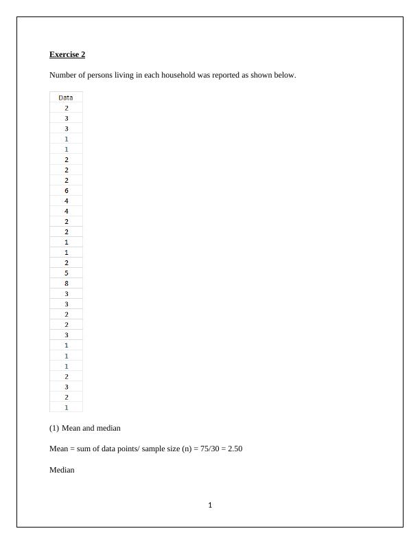 Statistics I Assignment: Data Analysis and Probabilities