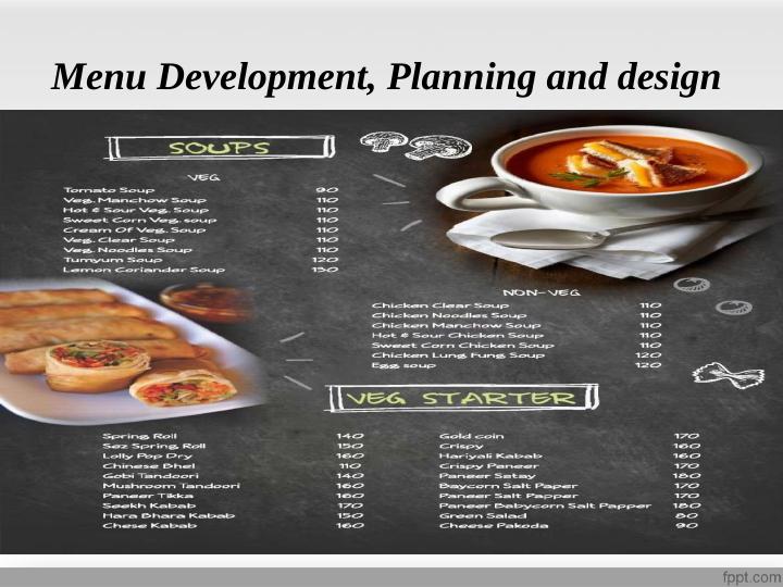Menu Development, Planning and Design - Desklib