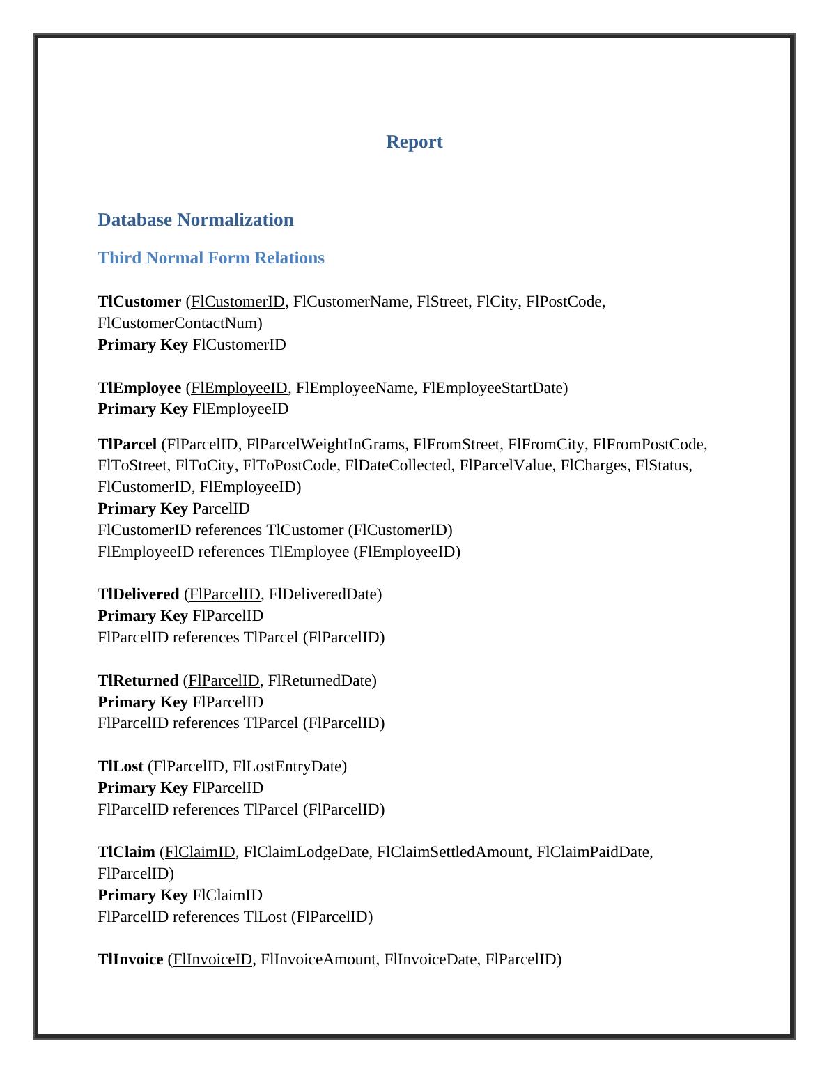 COIT20247 Database Normalization and ERD Mapping