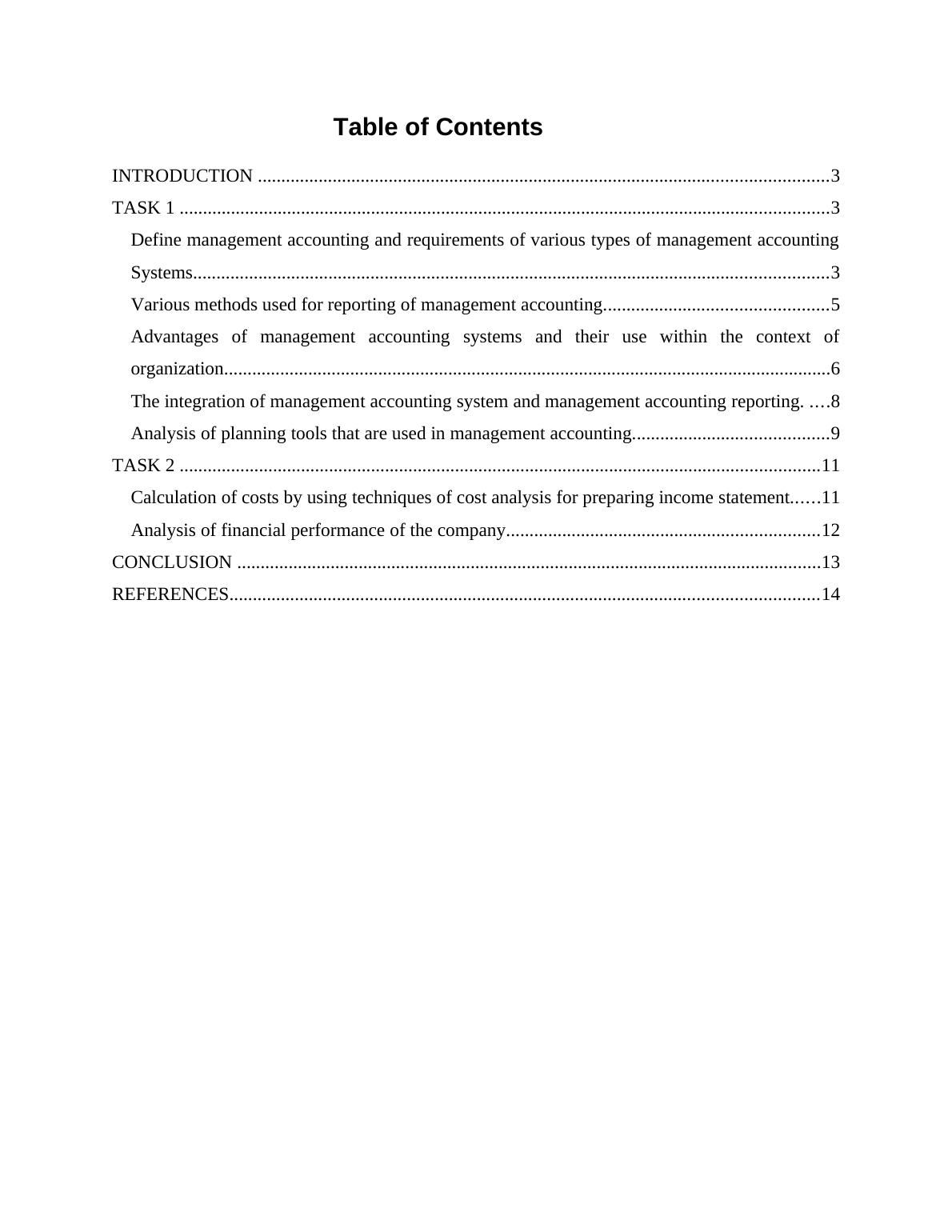 Management Accounting Report: Cost Analysis, Tesco Plc
