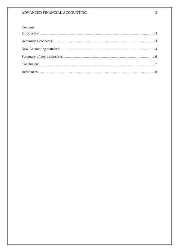 Advanced Financial Accounting: AASB 16 and Company Report