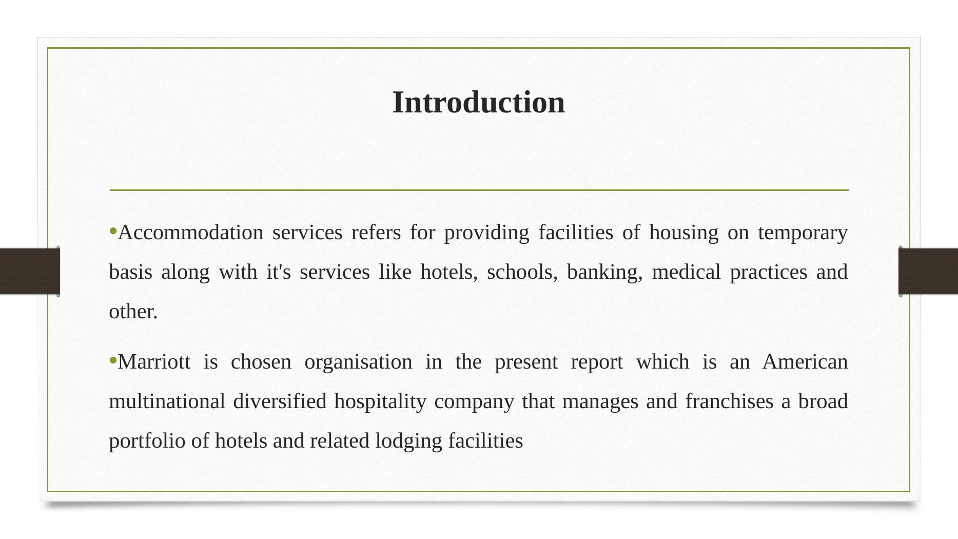 Accommodation Services Report: Marriott Hotel Analysis