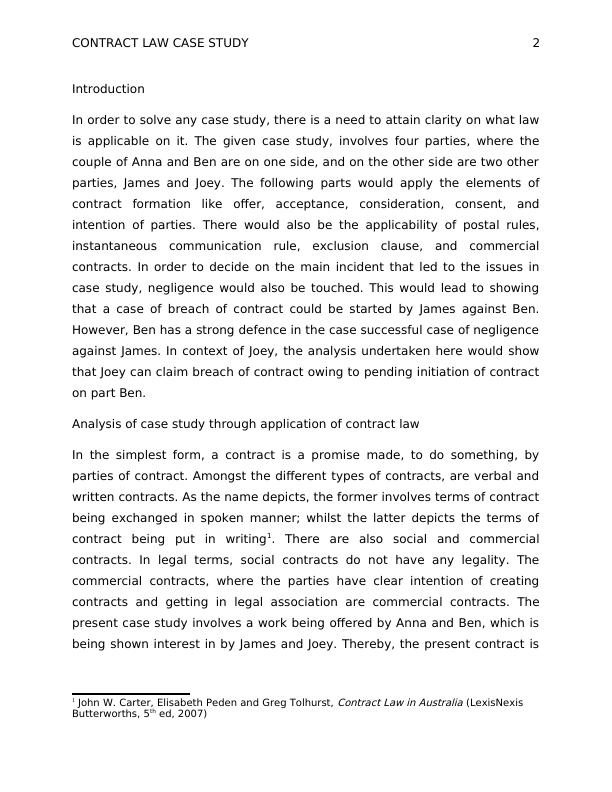 Business Law G (6225): Contract Law Case Study Solution