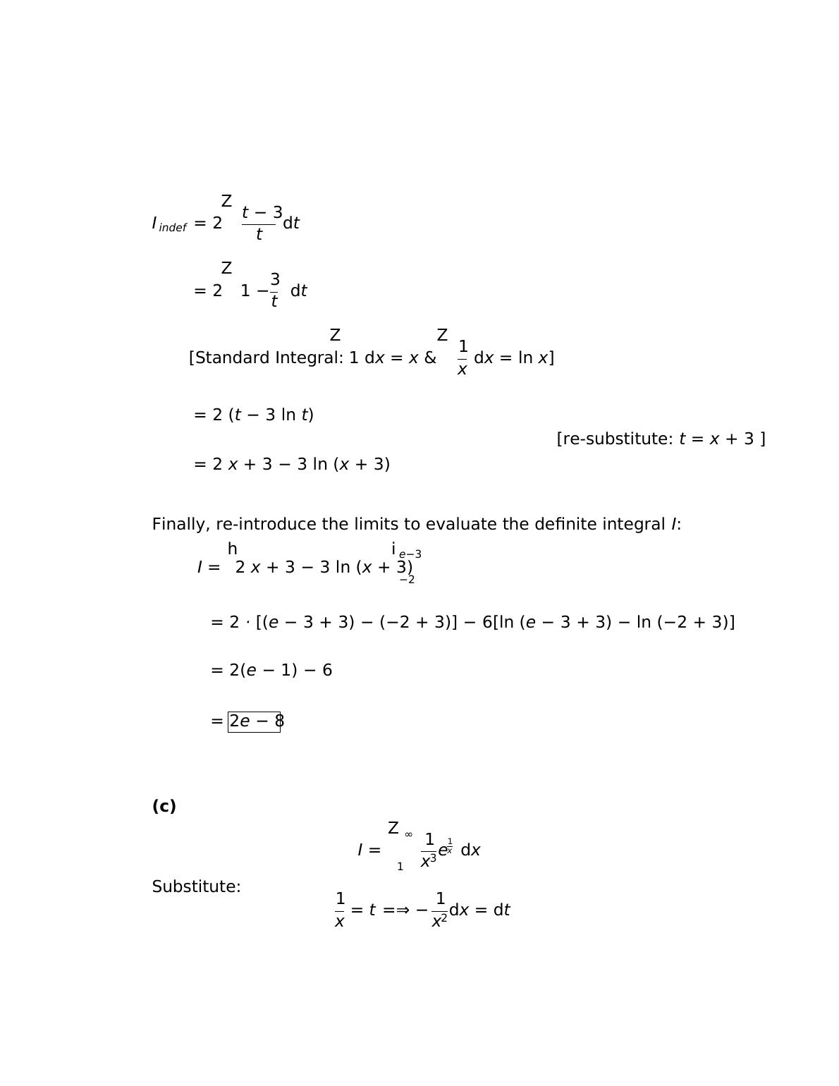 Solving Integrals using Standard Integral Formulas