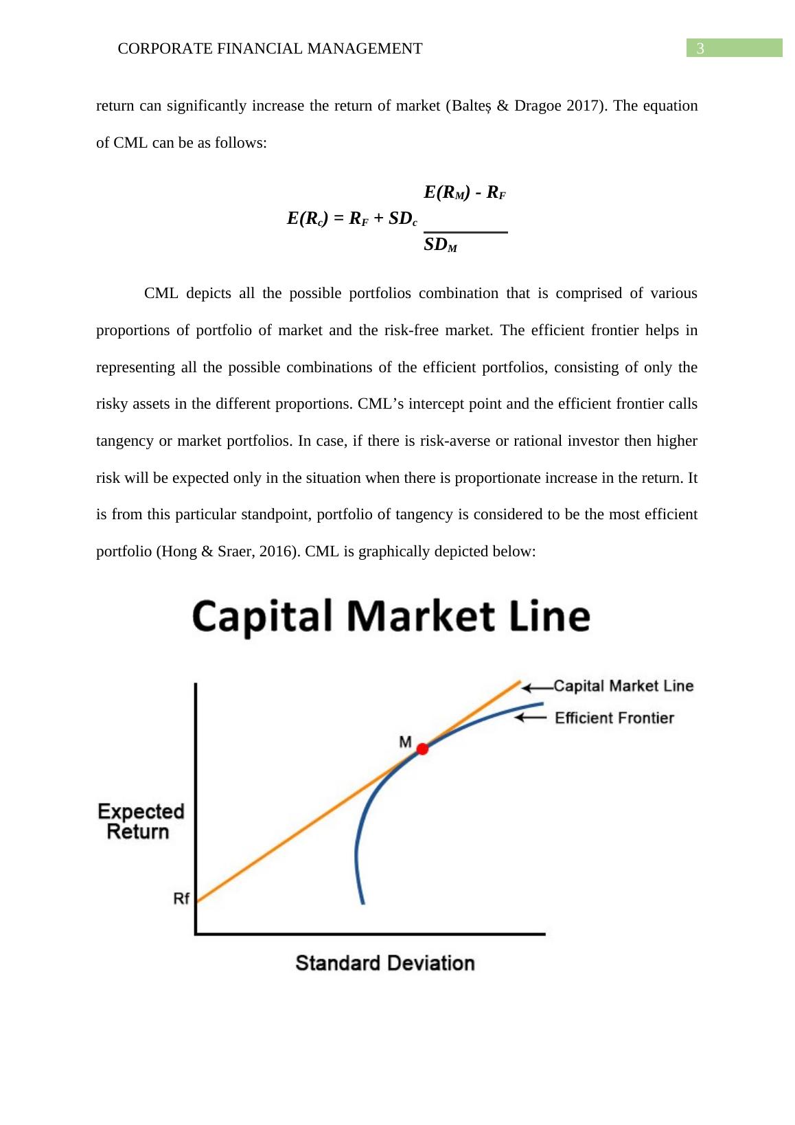 Corporate Financial Management - Security Market Line & Capital Market Line