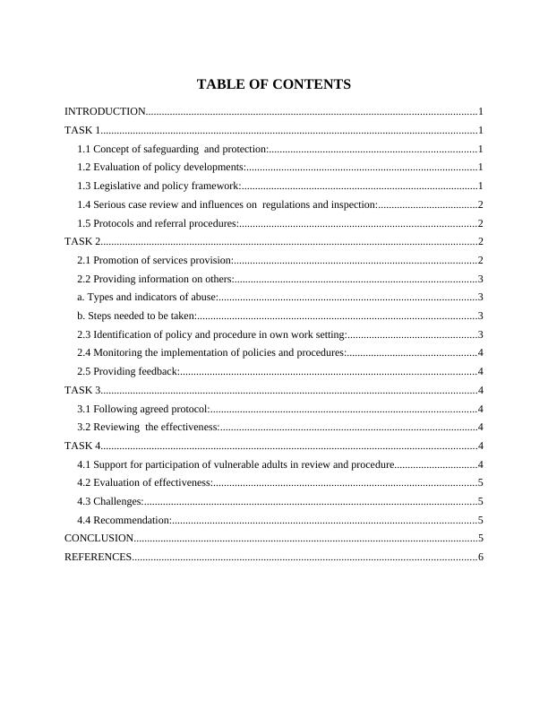 Safeguarding Vulnerable Adults: Legislation & Policies