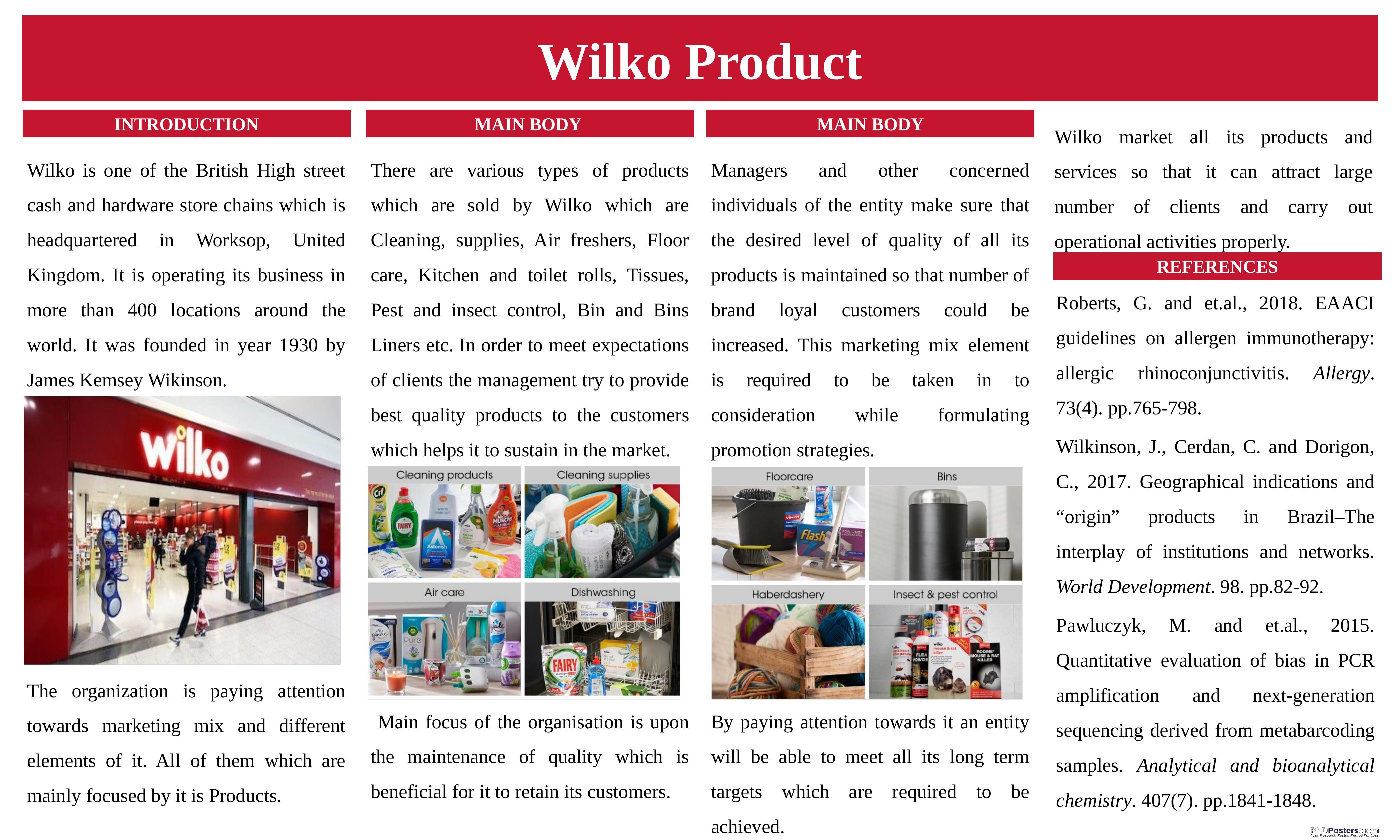 Wilko: Product Introduction and Marketing Strategies