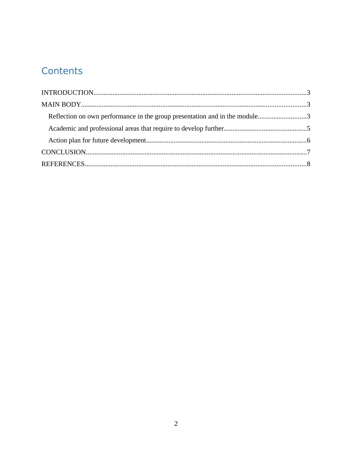 FY027 Module: Performance Reflection, Development Plan