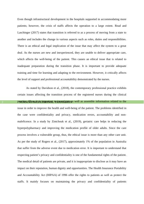 The New Nurse: Strategies for Transition into Practice