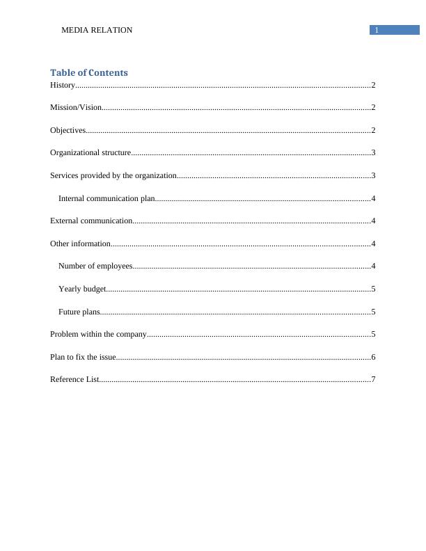 Airline Company Media Relation Report and Analysis