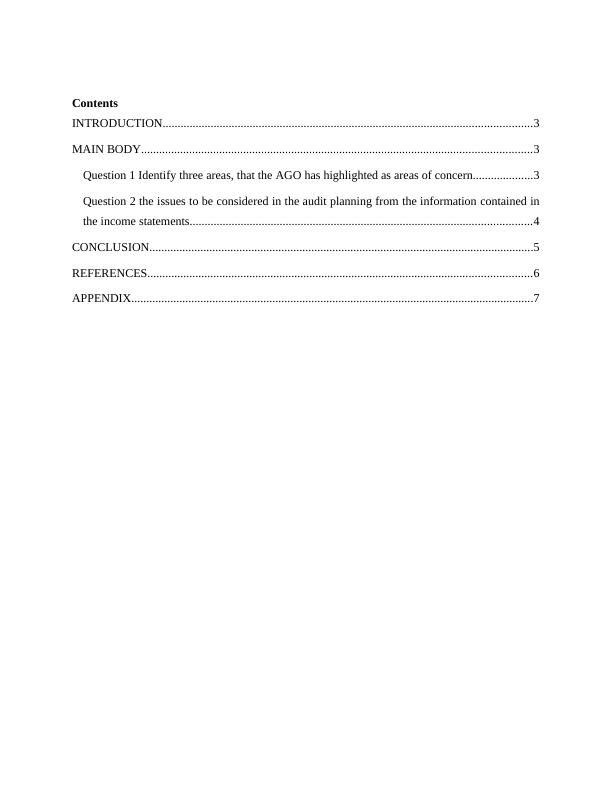 Financial Auditing: AGO Concerns and Audit Planning Issues