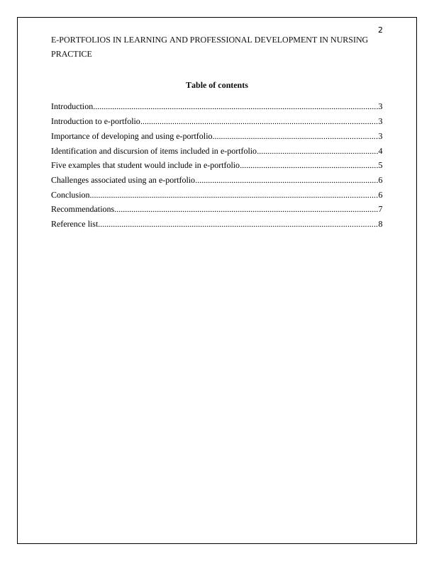 E-Portfolios in Nursing: Learning, Development, and Practice