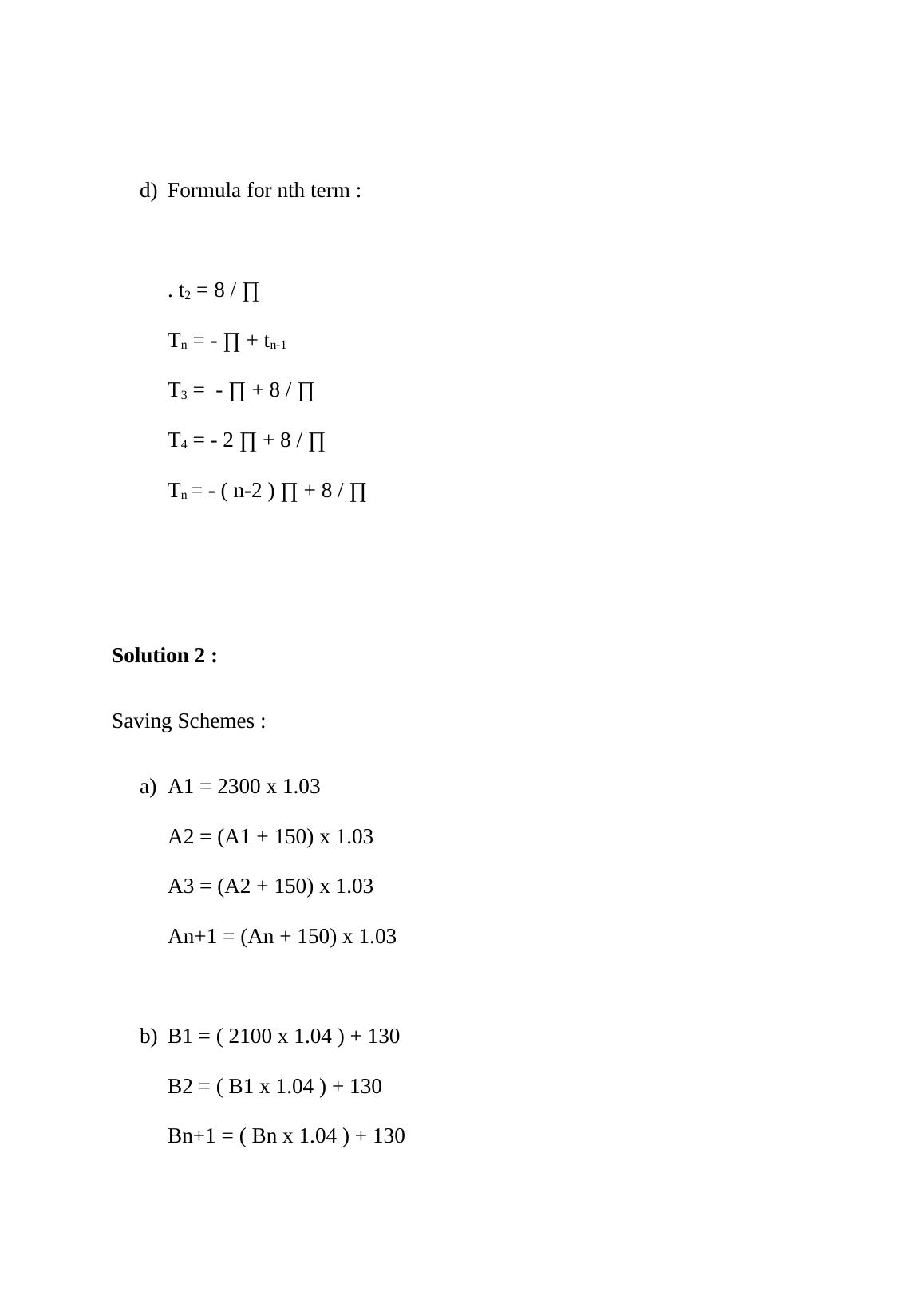 MATHS. Student Name –. Student ID –. Solution 1 :. Simp