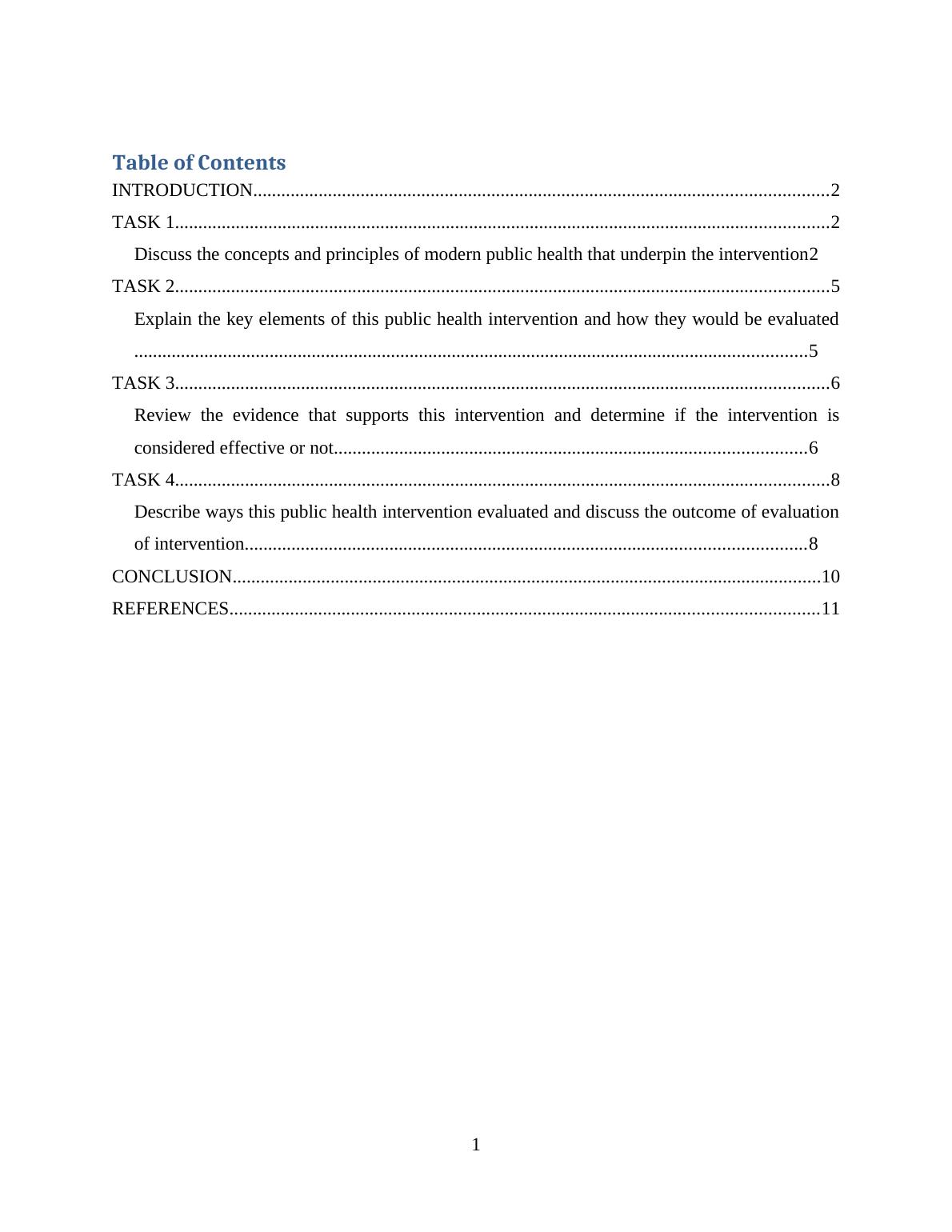 HCR5001 Public Health Report: Smoking Intervention