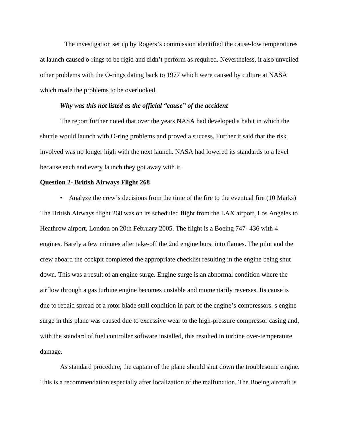 Aviation Safety - Accident Investigation & Incident Reporting | Desklib