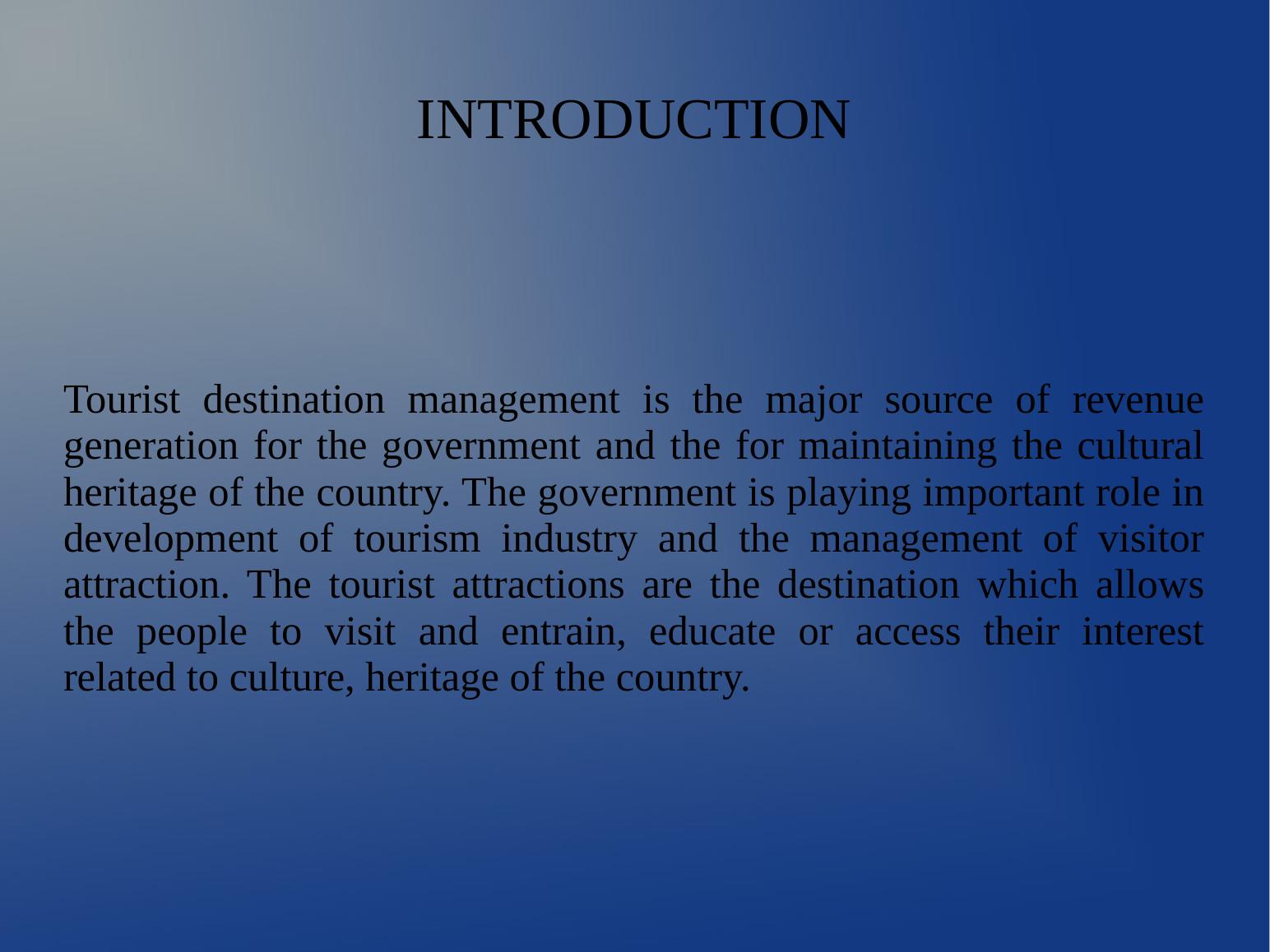 VISITOR ATTRACTION MANAGEMENT