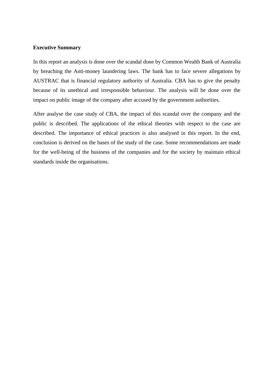 Money Laundering Scam of Common Wealth Bank of Australia