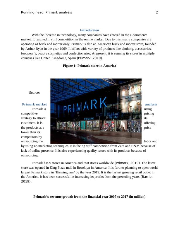 Primark Analysis - Brick and Mortar Analysis
