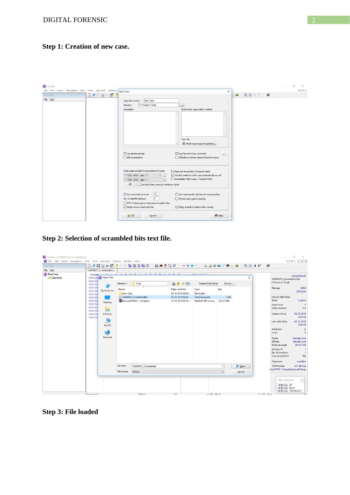 Digital Forensic: Investigation and Report Preparation | Desklib