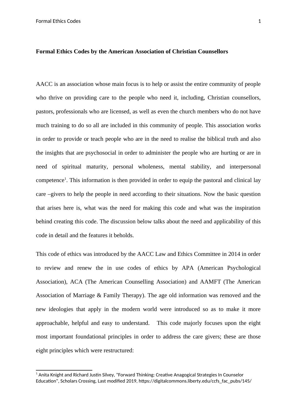 Understanding the AACC Code of Ethics in Counseling