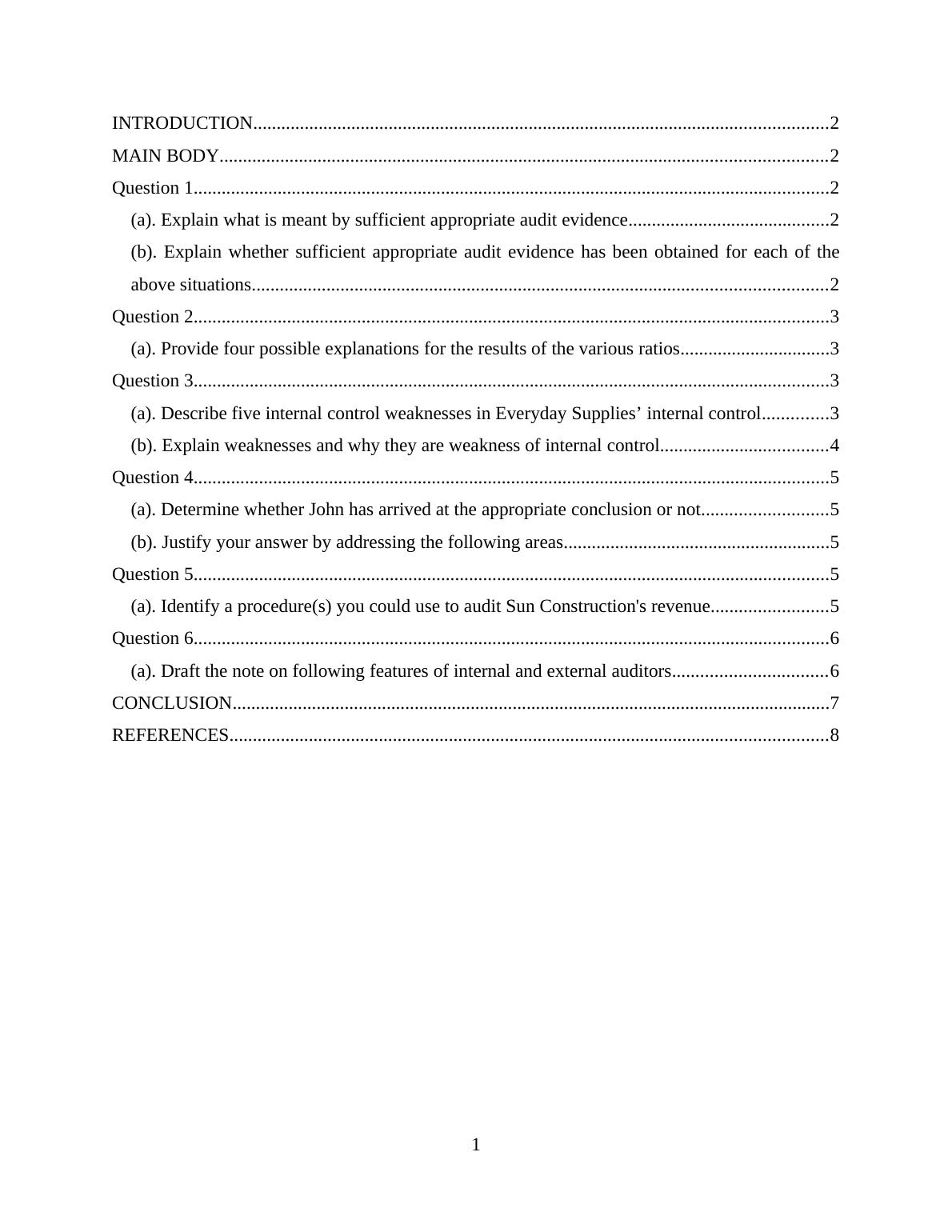 Auditing Assignment: Internal Controls and Revenue