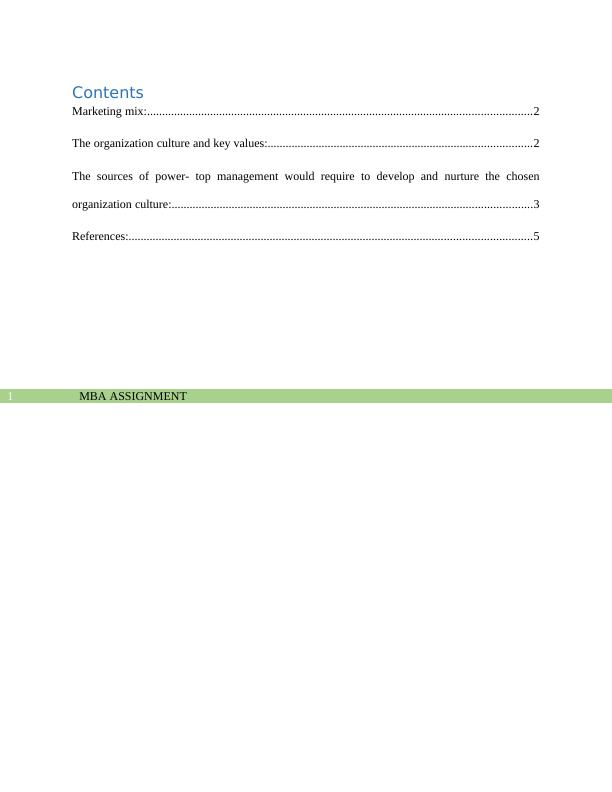 MBA Assignment: Center Parcs Marketing Mix and Culture