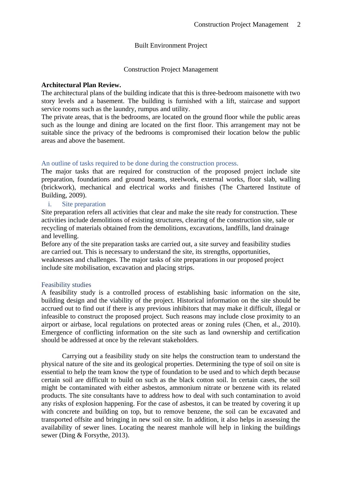 Construction Project Management | Desklib