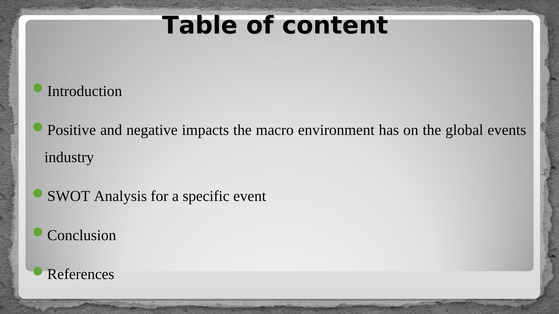 London Olympics: Macro Environment and SWOT Analysis
